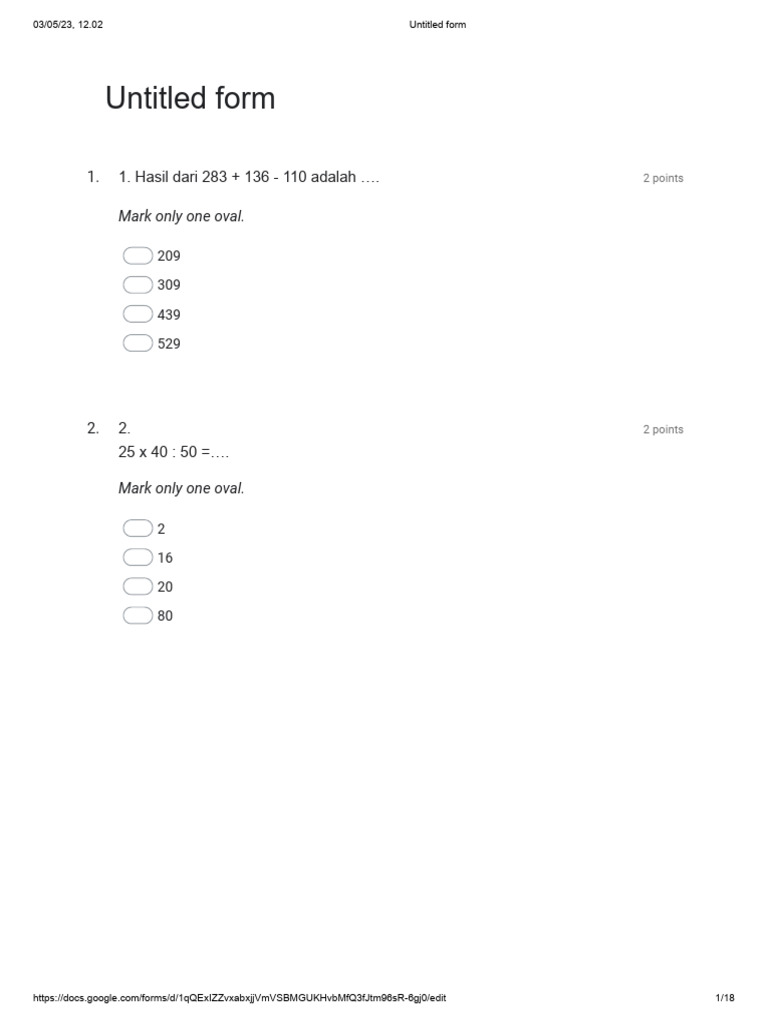 Untitled Form - Google Forms | PDF