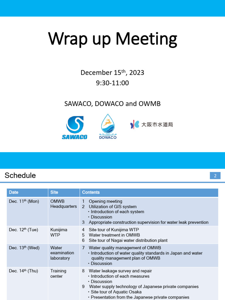 Wrap Up Meeting (231215) | PDF