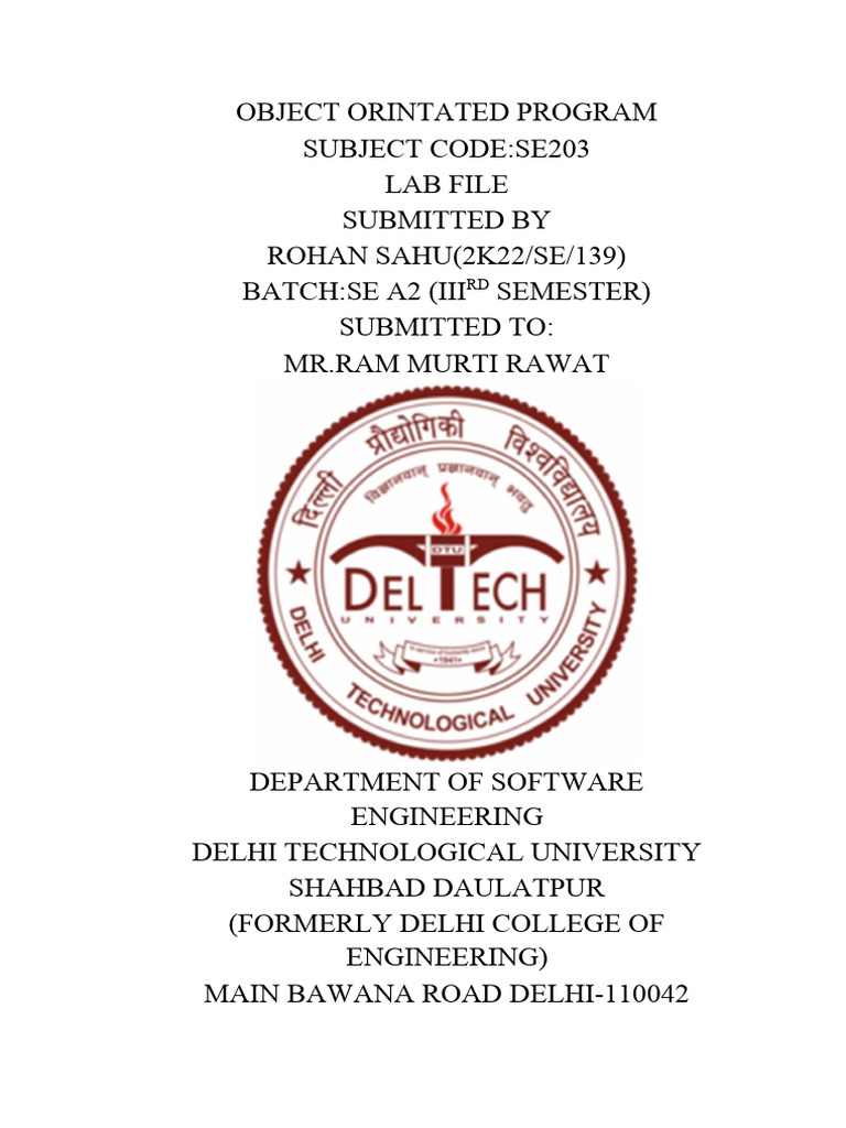 Object Orintated Program Pdf Class Computer Programming Method 2027