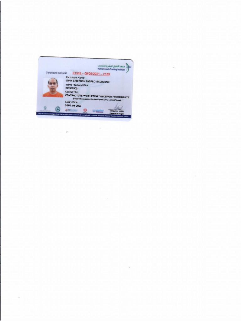 John Erickson-WPR - Cert | PDF