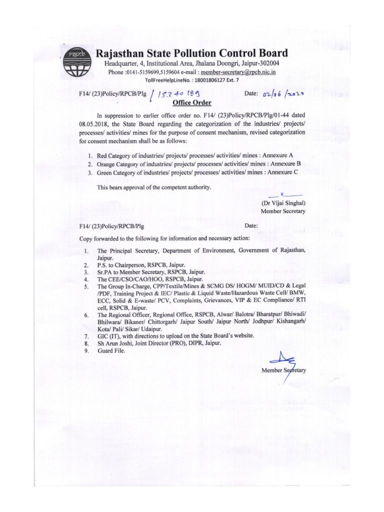 RPCB - Categorization | PDF