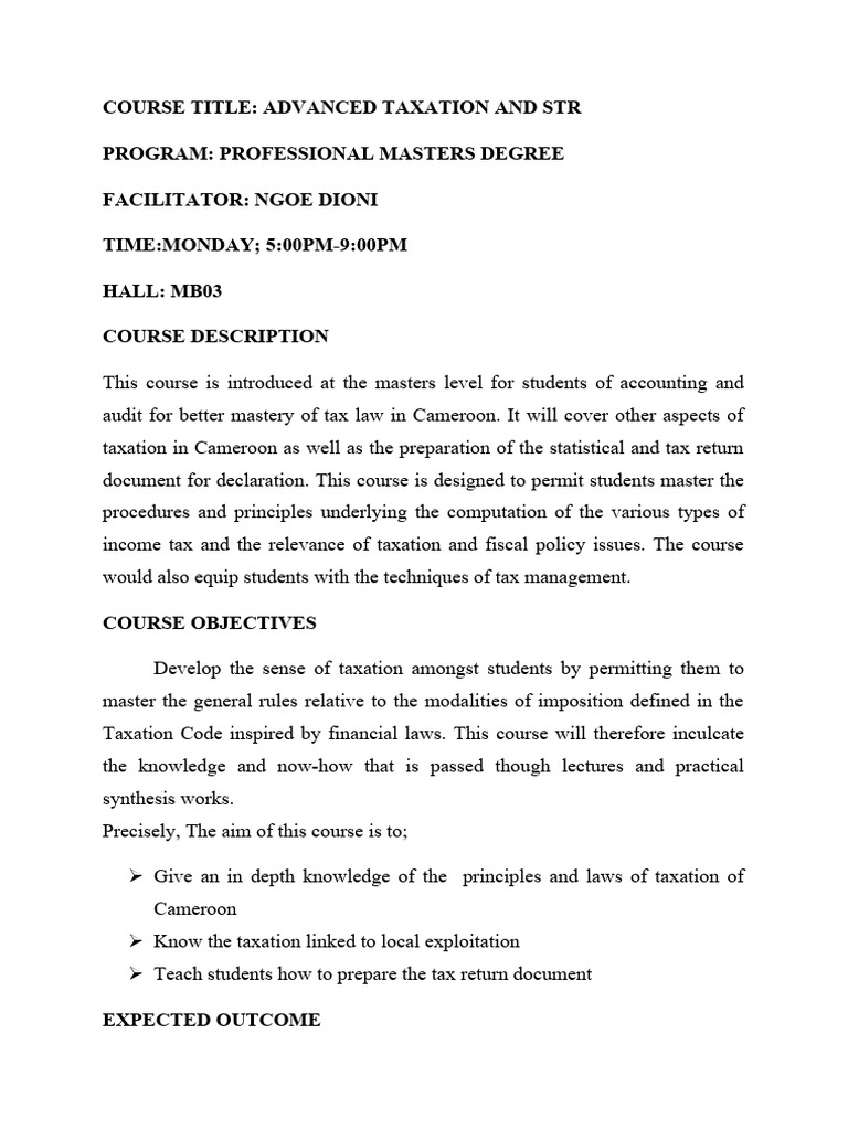 Advanced Taxation and STR Notes | PDF | Taxes | Value Added Tax