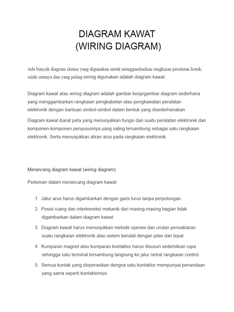 DIAGRAM KAWAT Listrik | PDF