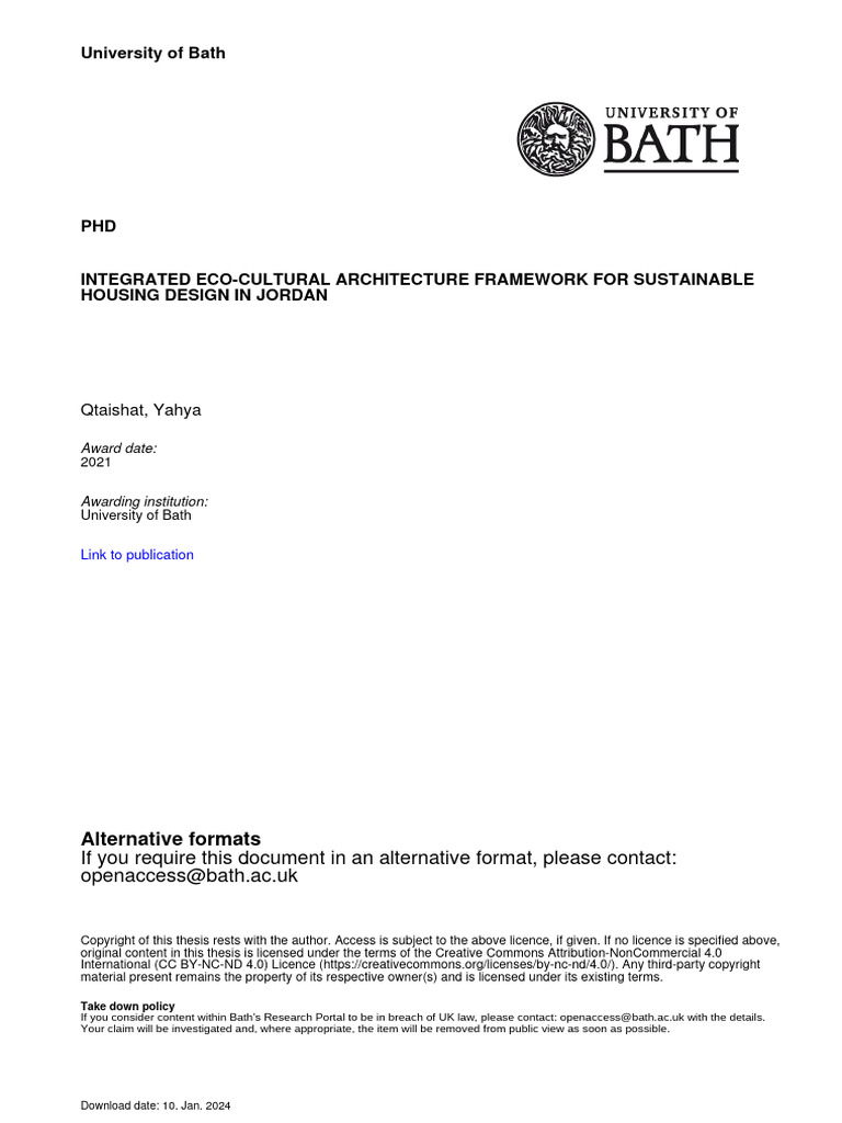 Integrated Eco Cultural Architecture Framework For Sustainable Housing ...