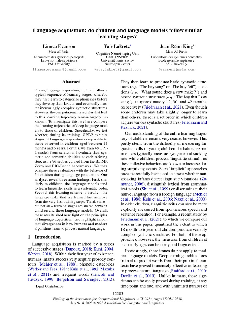 2023 Findings-Acl 773 | PDF | Language Acquisition | Linguistics