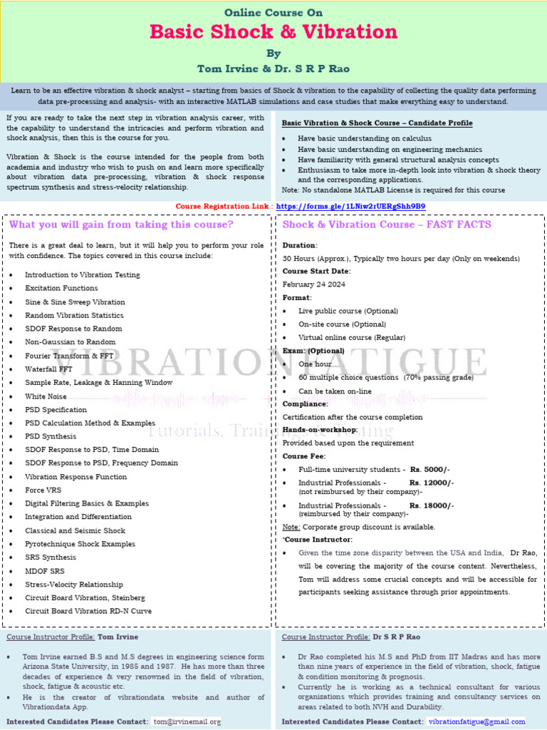 Basic Shock Vibration Brochure 1 | PDF | Computer Engineering | Applied Mathematics