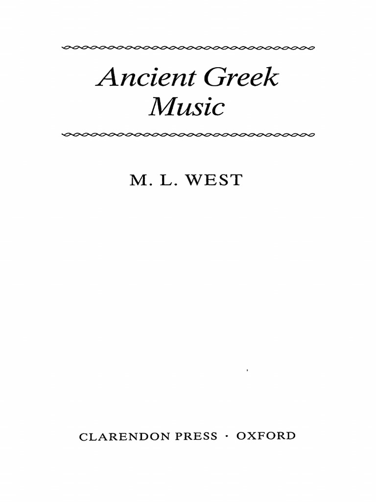 Ancient Greek Music (West, M. L.) | PDF