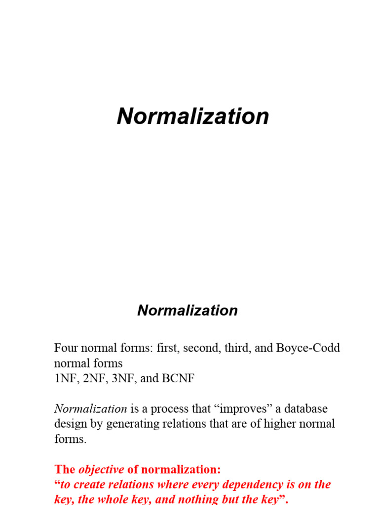 Normalization (15 09 2010) | PDF | Applied Mathematics | Data