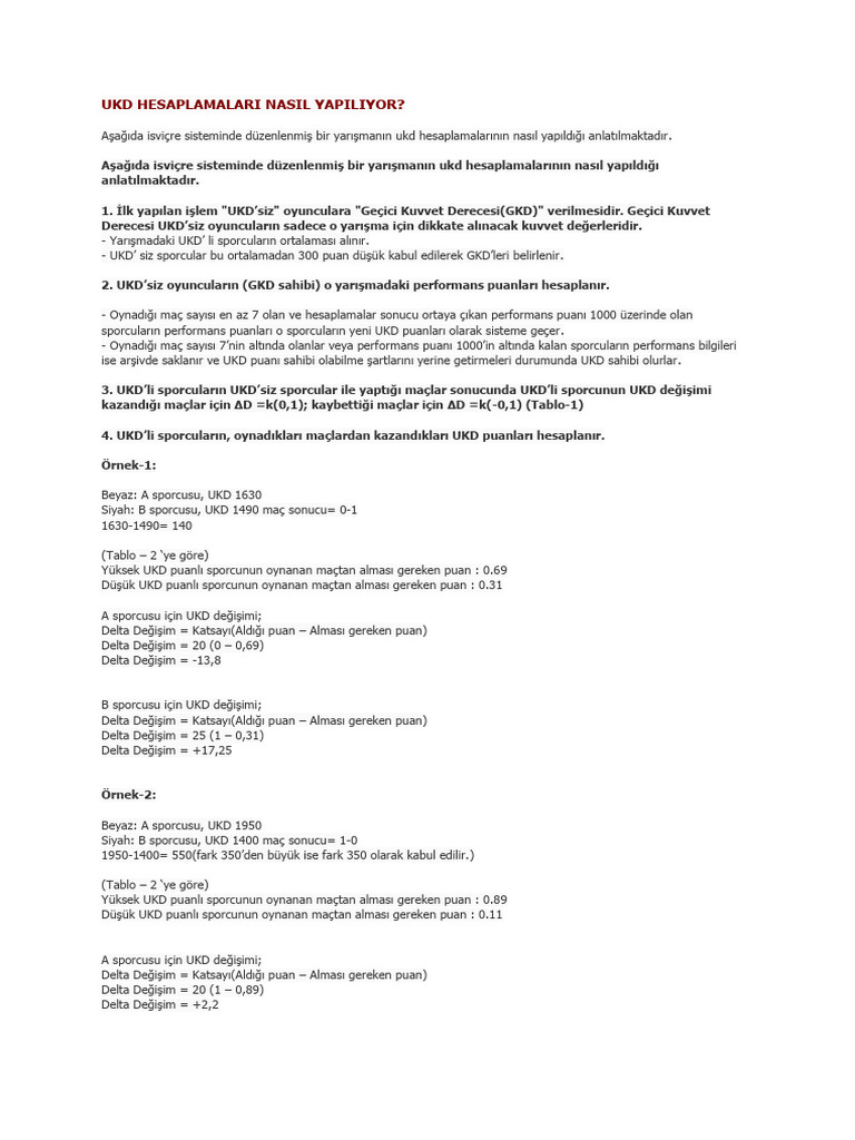 Ukd Hesaplamalari Nasil Yapiliyor | PDF