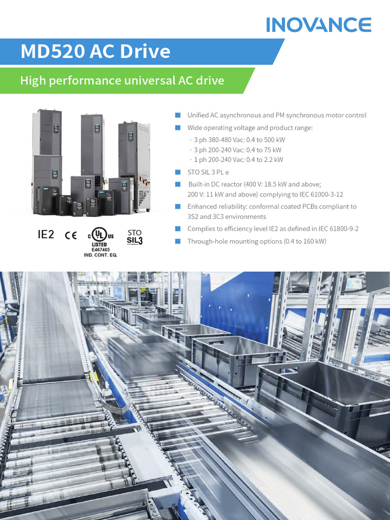 Inovance MD520 AC Drive Overview | PDF | Alternating Current ...