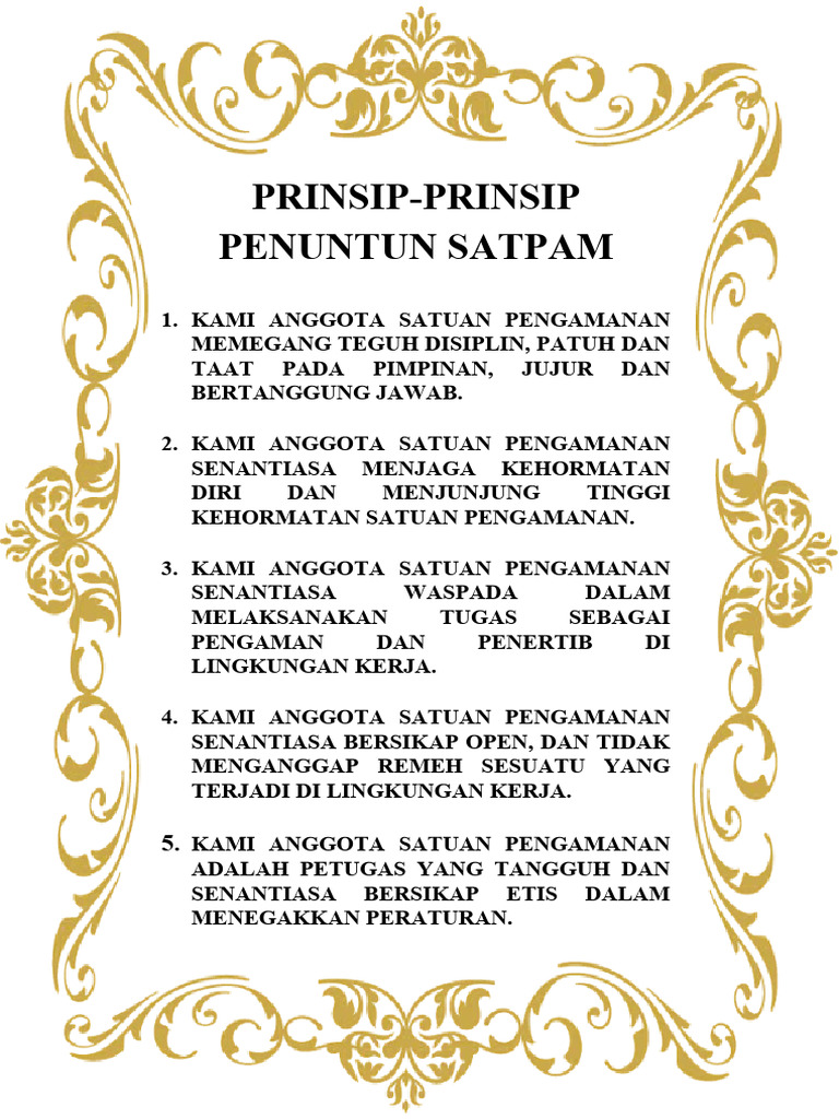 Prinsip Satpam | PDF