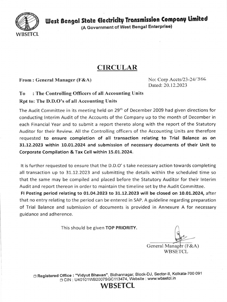 Circular Dec, 23 | PDF | Audit | Expense