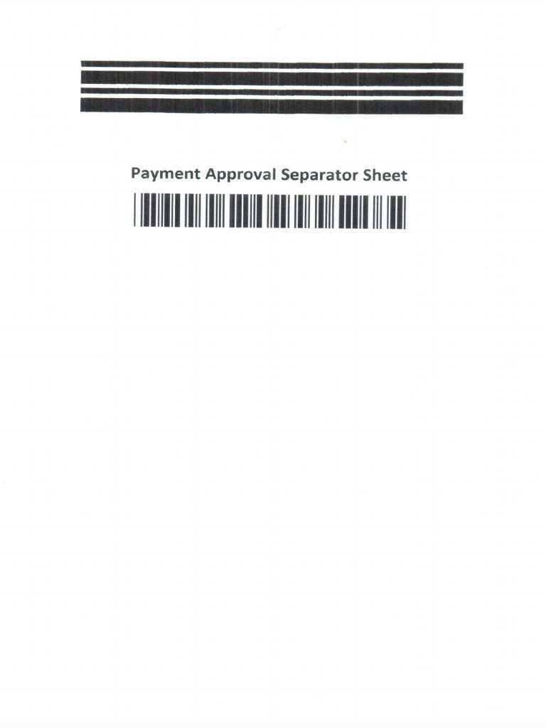Payment Approval Separator Sheet | PDF