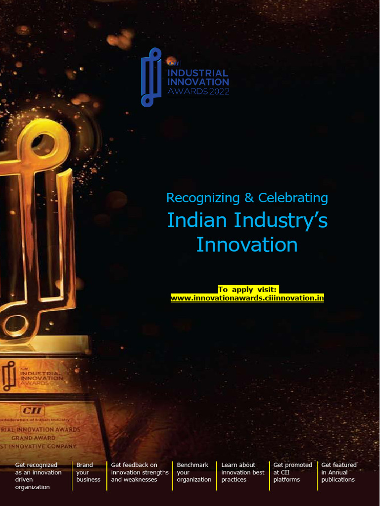 CII Innovation Awards 2022 Brochure v1 | PDF | Innovation | Business