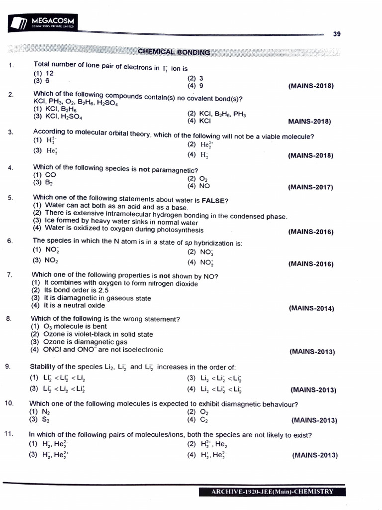 Chemical Bonding 2 | PDF