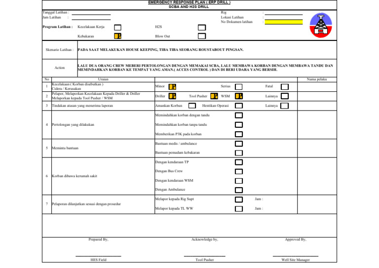 Scba and H2S Drill | PDF