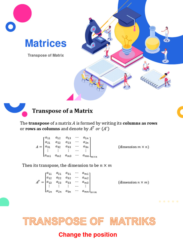 Transpose of Matrix and Determinant | PDF | Determinant | Matrix ...