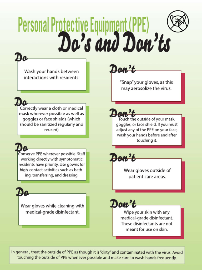 PPE Do S and Don Ts | PDF PPE Do S and Don Ts | PDF