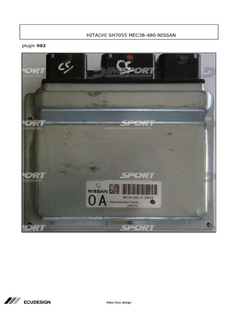 Hitachi SH7055 ECU Connection Guide | PDF | Home & Garden