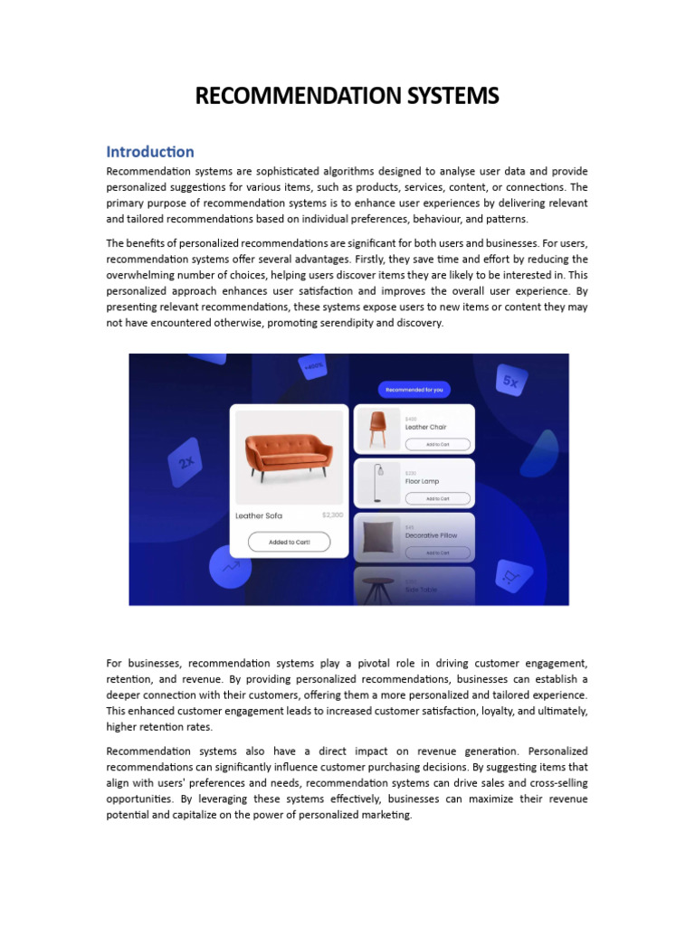 Recommendation System | PDF | Systems Science | Computing