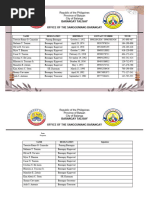 Barangay G Officials Directory | PDF