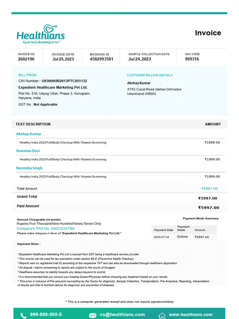 Invoice 111 | PDF | Invoice | Physical Examination