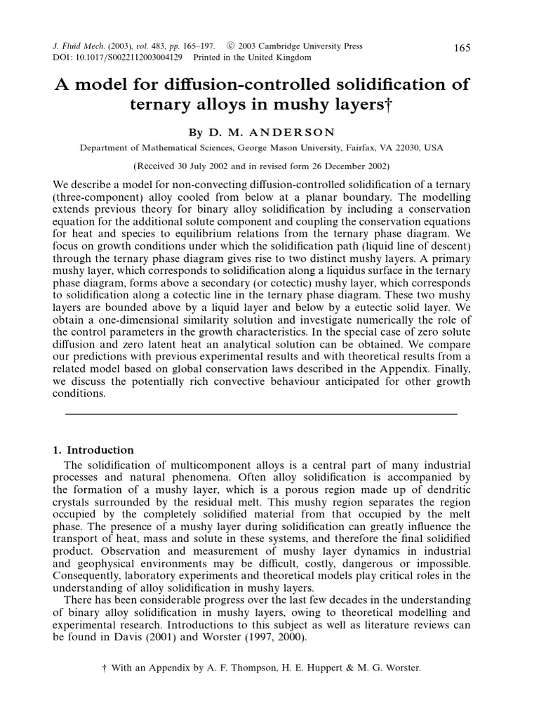 Modeling - Solidification - Trnaryalloys - JFM | PDF | Phase Diagram | Phase (Matter)