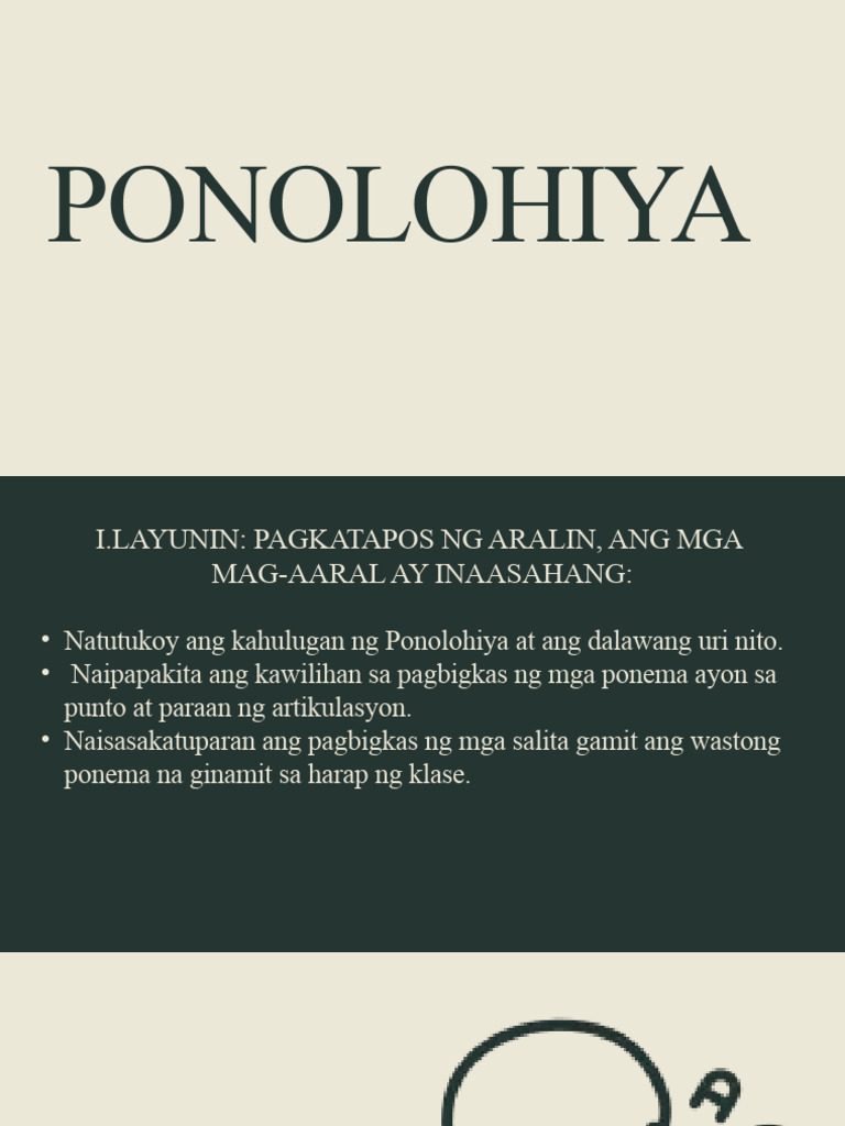 PPT SA PONOLOHIYA | PDF