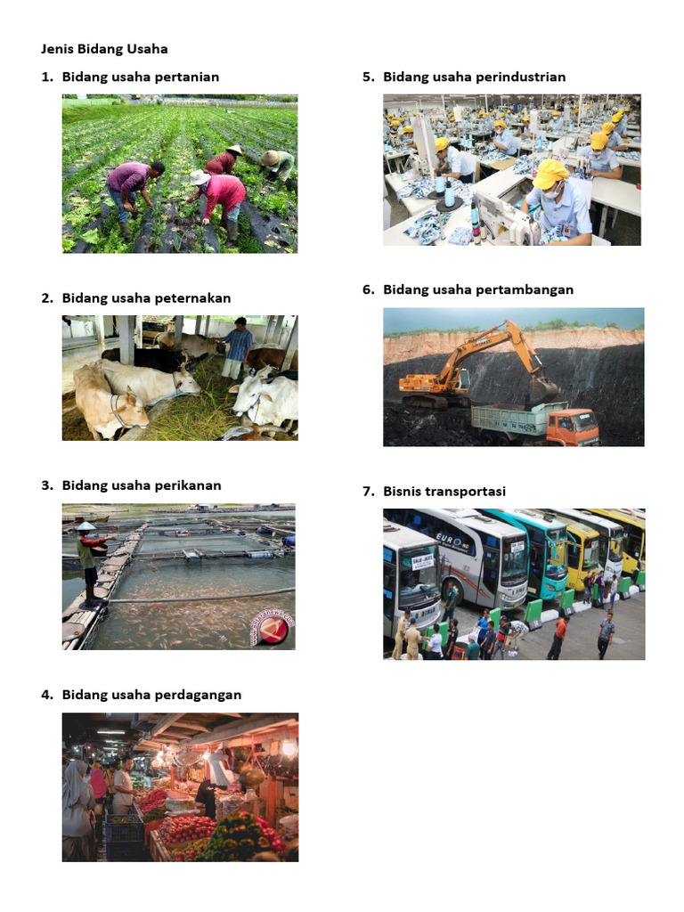Jenis-Jenis Bidang Usaha di Indonesia | PDF