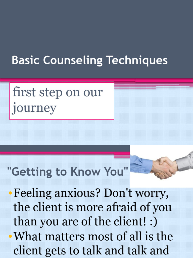 Basic Counseling Techniques | PDF | Nonverbal Communication | Body Language