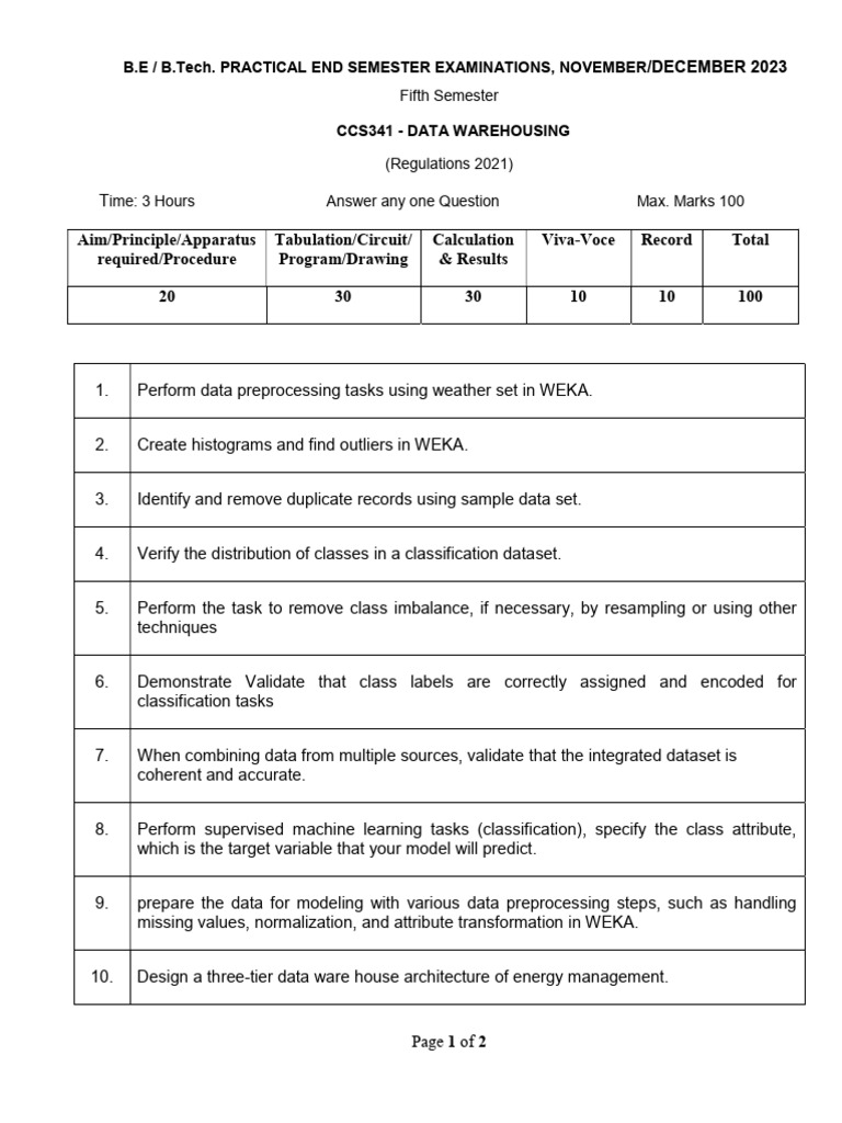 CCS341 Set2 | Download Free PDF | Data Warehouse | Cybernetics