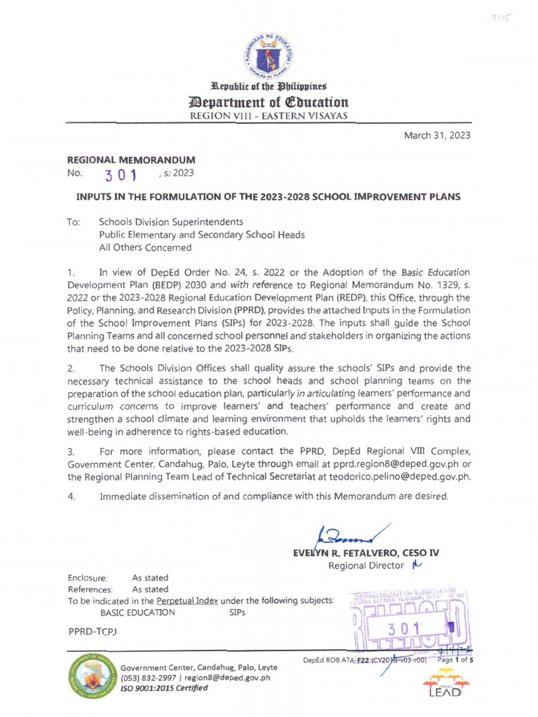 RM-s2023-301 | PDF | Governance