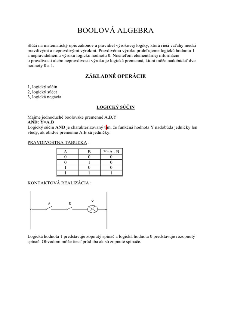 boolova_algebra | PDF
