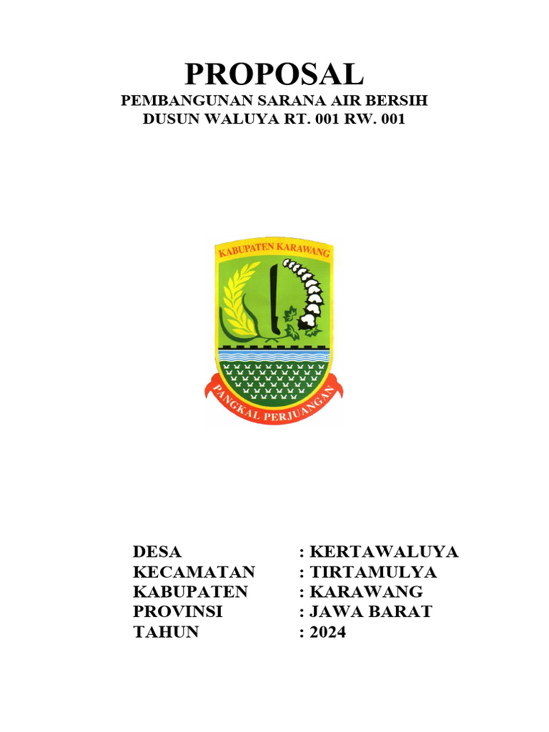 Proposal Air Bersih | PDF