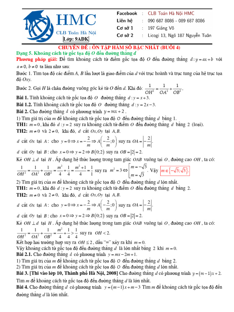 Buoi 12 Vi Tri Tuong Doi Va He So Goc (Buoi 4) DB | PDF