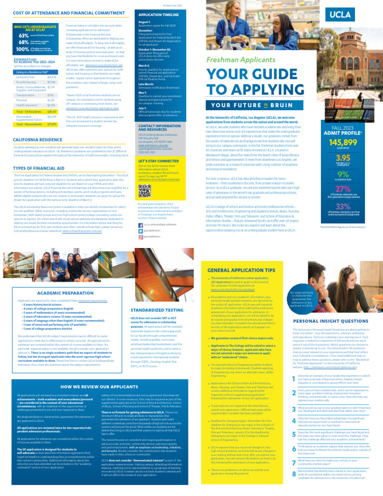 UCLA Freshman Admission Guide 2023 0 | PDF | Student Financial Aid In ... UCLA Freshman Admission Guide 2023 0 | PDF | Student Financial Aid In ...