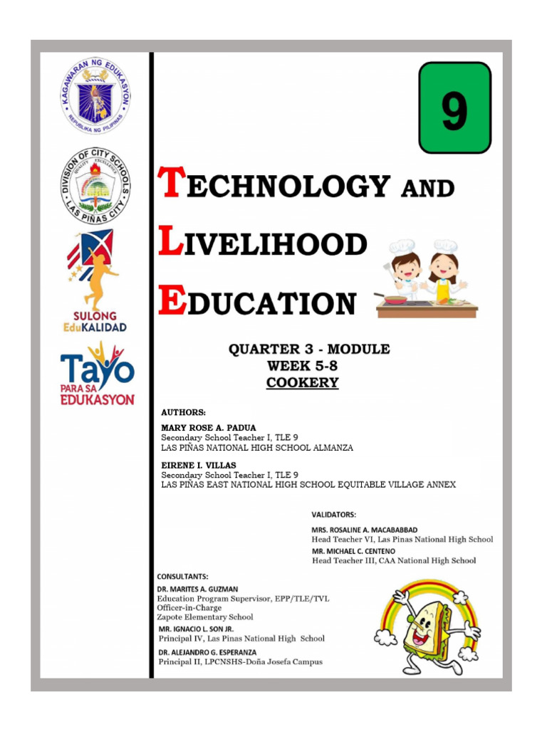 Q3 G9 Tle Cookery M2 | PDF | Salad | Sausage