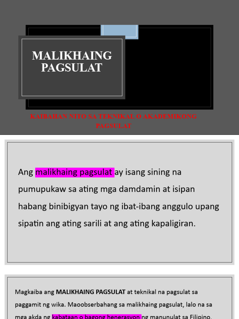 malikhaing-pagsulat | PDF