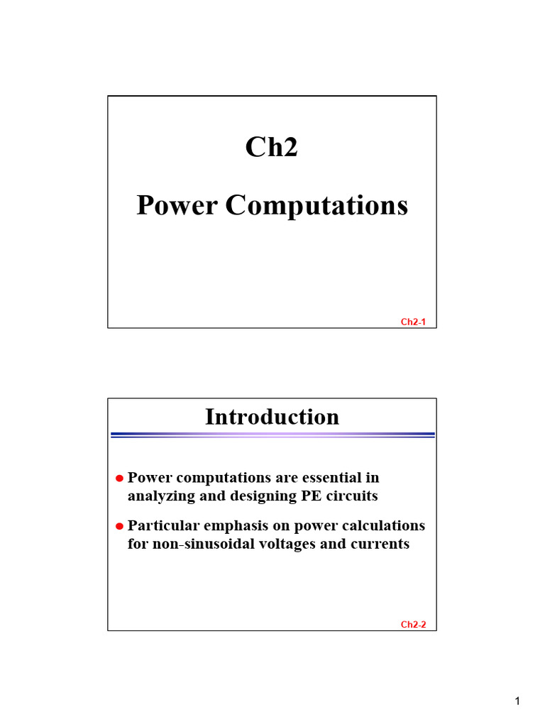 Ch2 Power Computation 2 in One 2023-09-09 | PDF | Computer Engineering ...