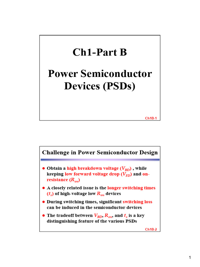 Ch1 PART B - PE Device 2 in One 2023-09-09 | PDF | Field Effect Transistor | Mosfet