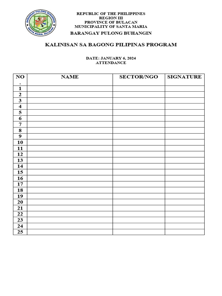 Kalinisan Sa Bagong Pilipinas | PDF