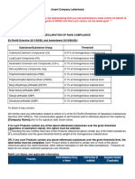 EU REACH SVHC - Declaration Template - English | PDF | Finance & Money ...