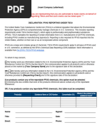 TSCA Form and Instructions | PDF