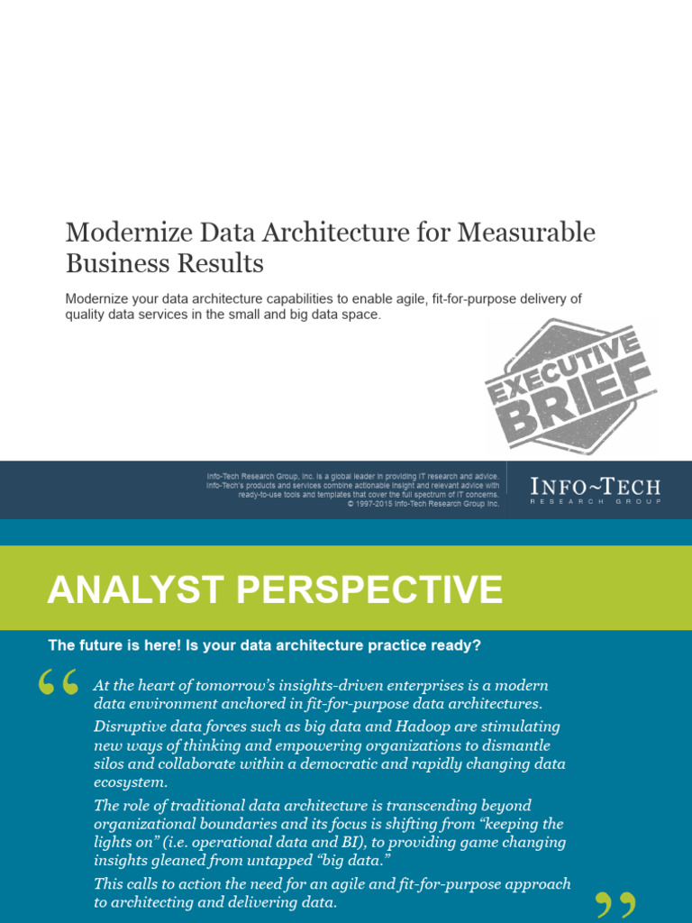 It Modernize Data Architecture For Measurable Business Results ...