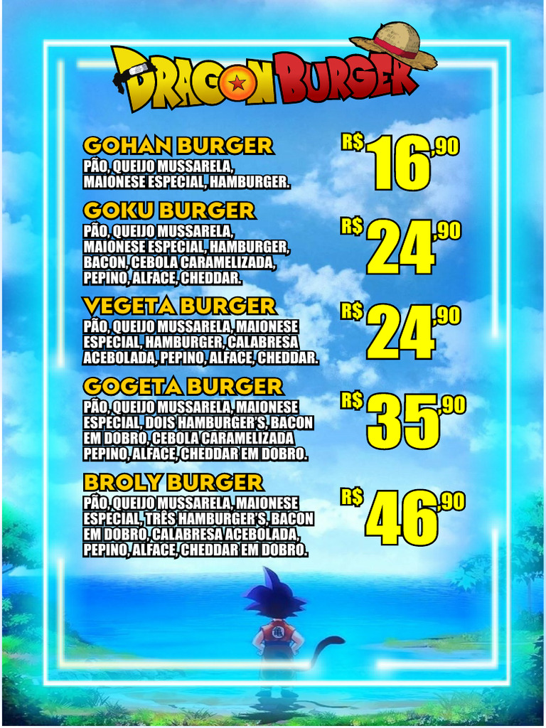 Cardápio Dragon Burger | PDF