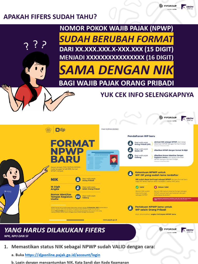 NIK Sebagai NPWP | PDF