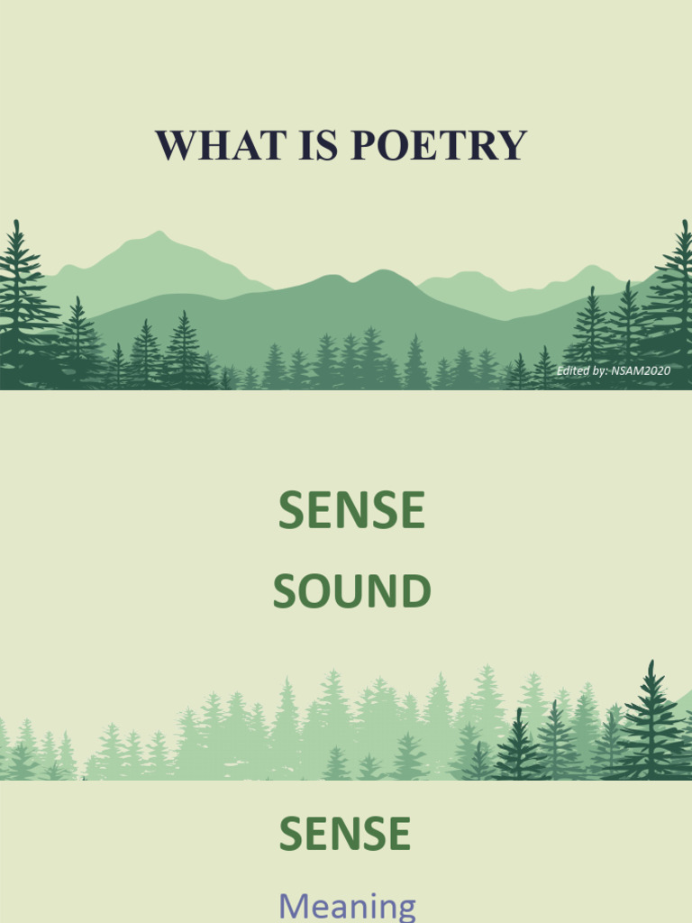 What Is Poetry 1 | PDF
