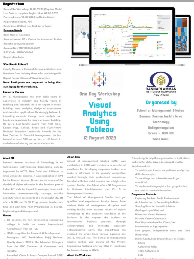 Visual Analytics Workshop with Tableau | PDF | Analytics | Business