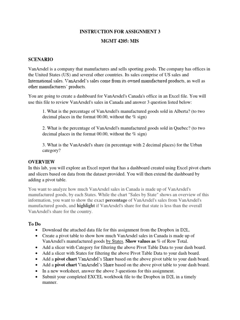 201605-Instructions For Assignment 3-Online | PDF