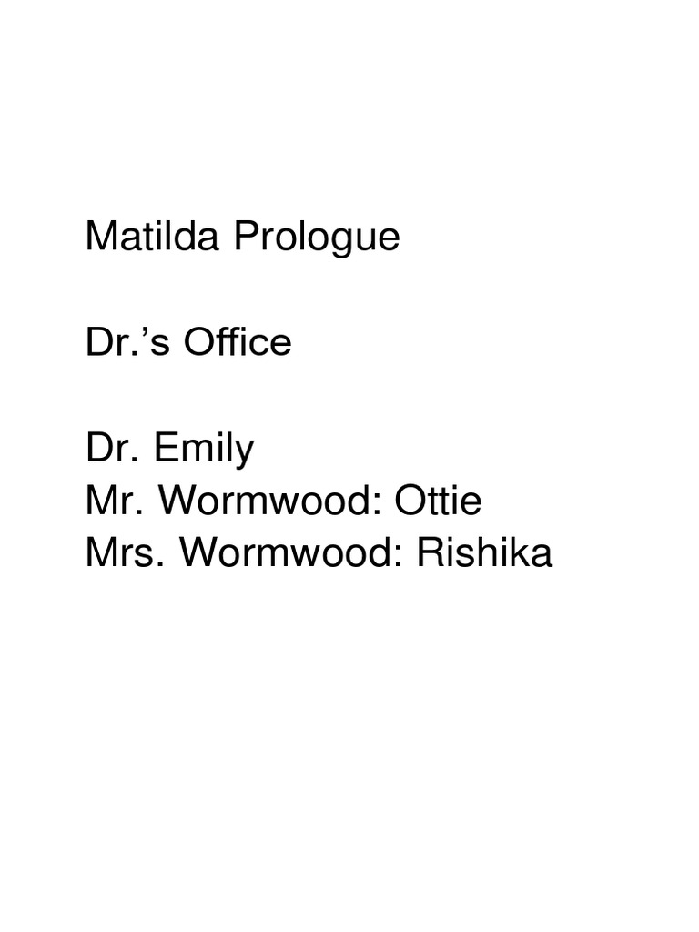 Extension Lines Booklet For Matilda | PDF